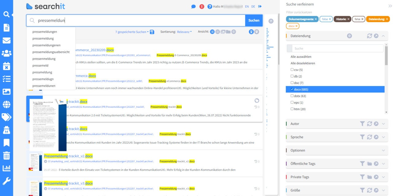 searchit Press Releases - searchit - Enterprise Search / Volltextsuche